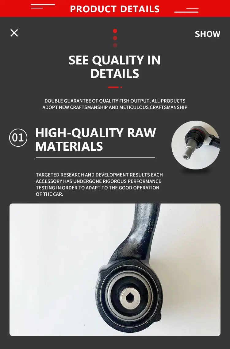 Lr113307 Quality Assurance Lower Front Axle Control Arm For Land Roverr ...