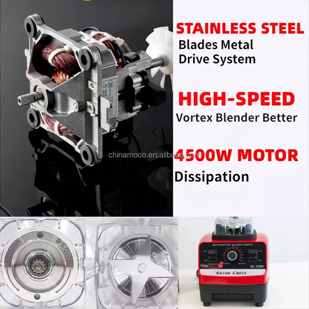 2 in 1 4500w Silver Crest Mixer Machine Blender Mixer with 2 Cups ...