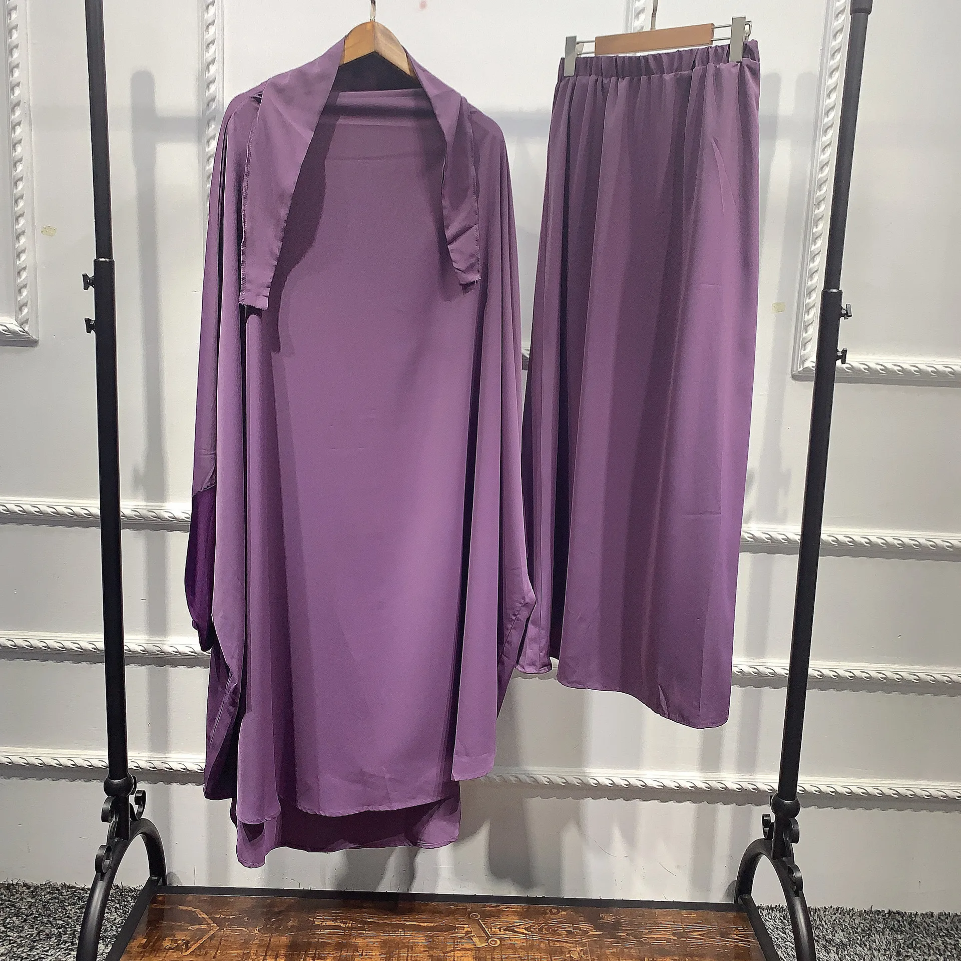Wholesale Islamic Clothing Long Prayer Dress Plain Attached Hijab Loose ...