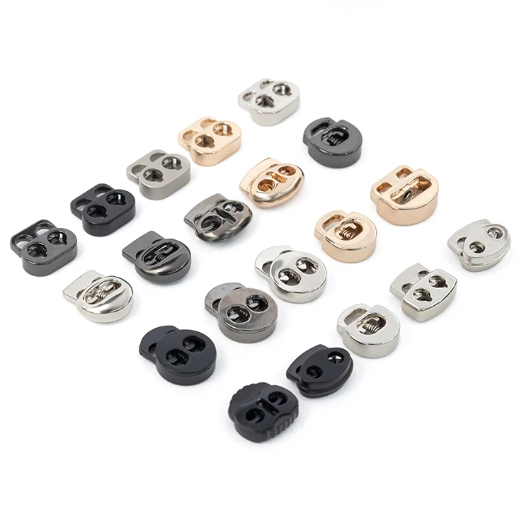 OEM Gold Drawstring Toggle Lock Stopper Stop Cord Snap Metal Rope Lock ...