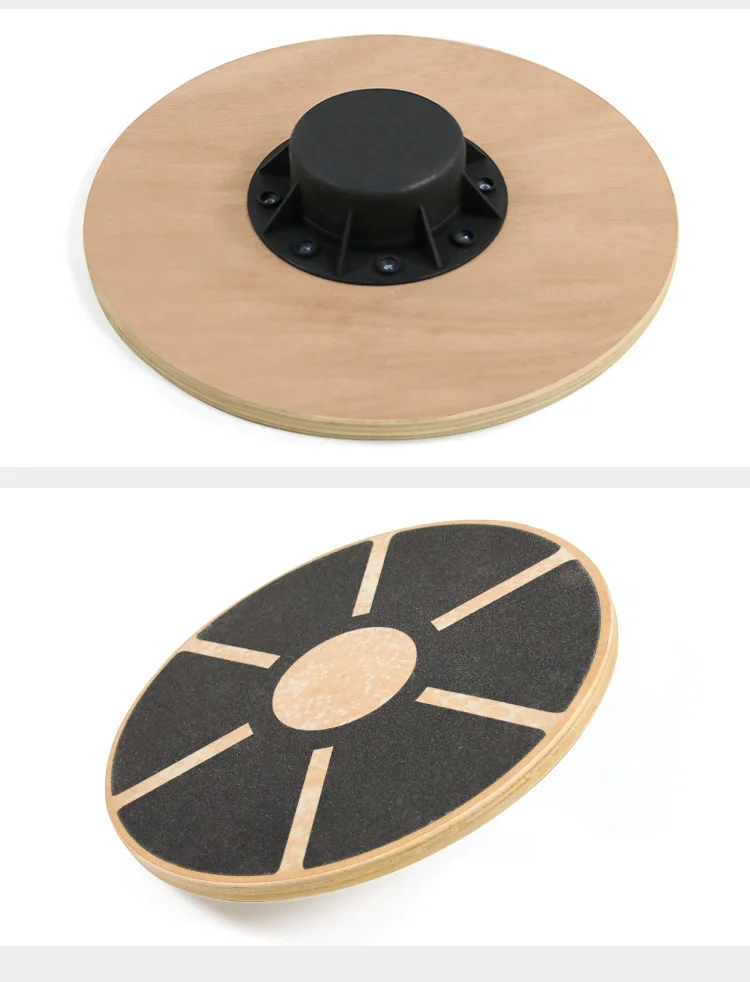 Wooden Wobble Balance Board Core Strength Exercise Fitness Accessory ...