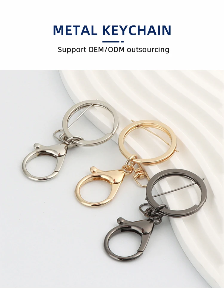 High Quality Custom Diy Metal Keychain Accessories Wholesale Metal Snap ...