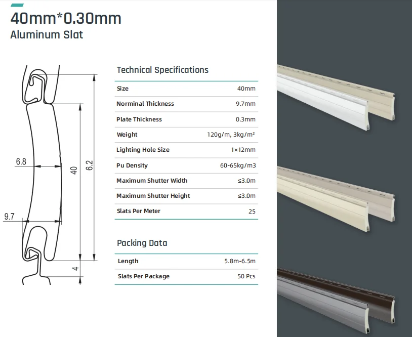 40 Mm Aluminium Roller Shutter Slat Production & Wholesale - Buy 40 Mm ...