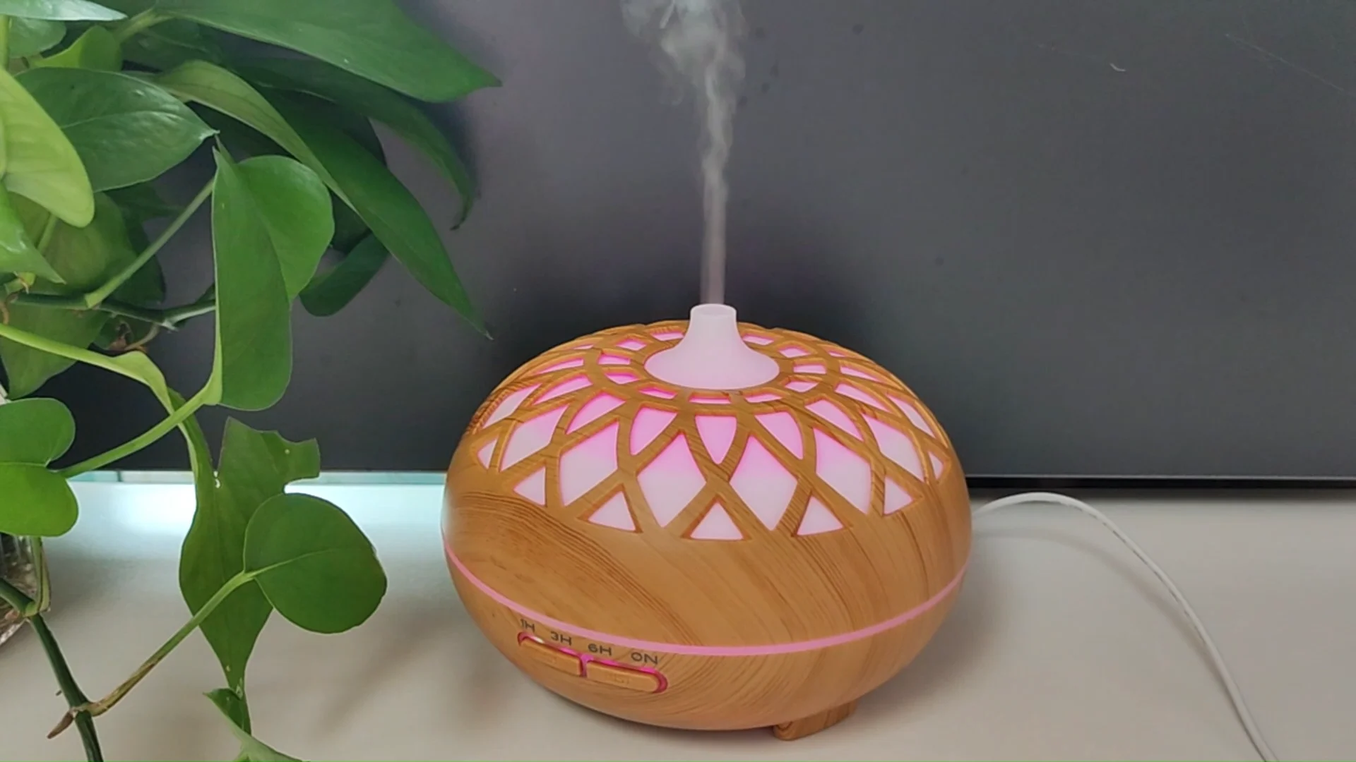 Remote Control Ultrasonic Essential Oil Diffuser Household Use 500ml 7 ...