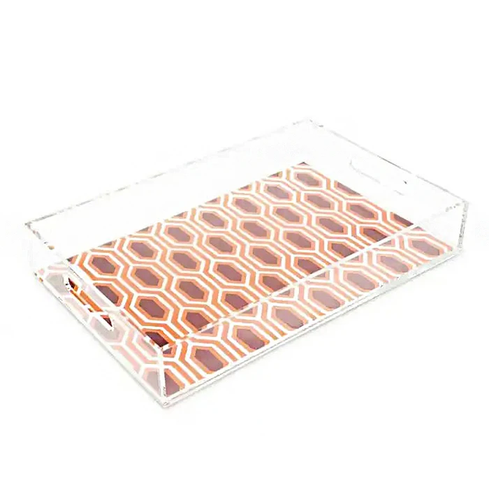 High Quality Clear Acrylic Serving Tray With Insert Acrylic Tray With ...