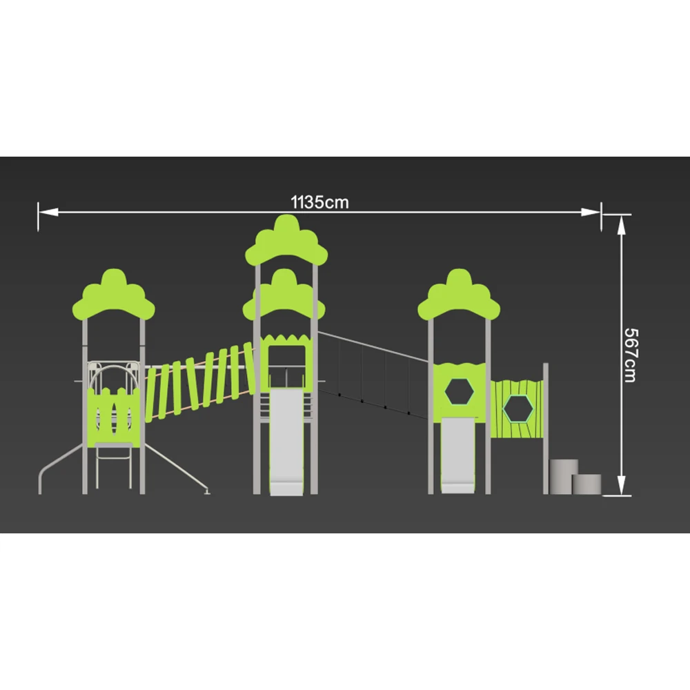 Custom Design Outdoor Playground System with Interactive Panels ...
