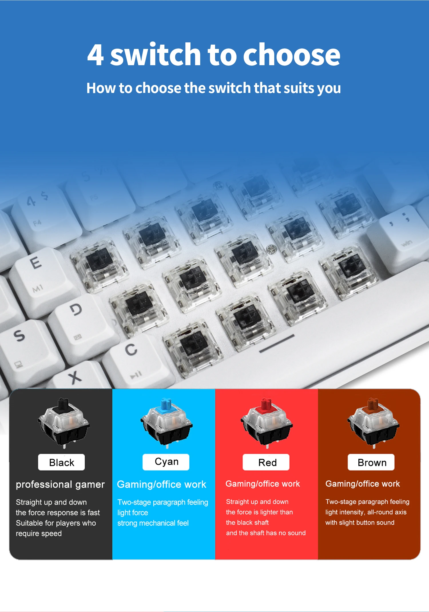 Gaming Office Keyboard OEM - YQ62 RGB Mechanical Keyboard