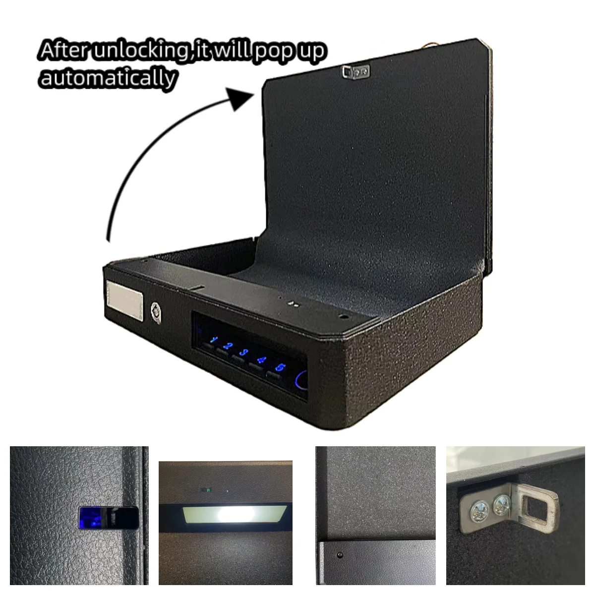 Small Home And Car Secret Gun Safe With Fingerprint Lock Hidden ...