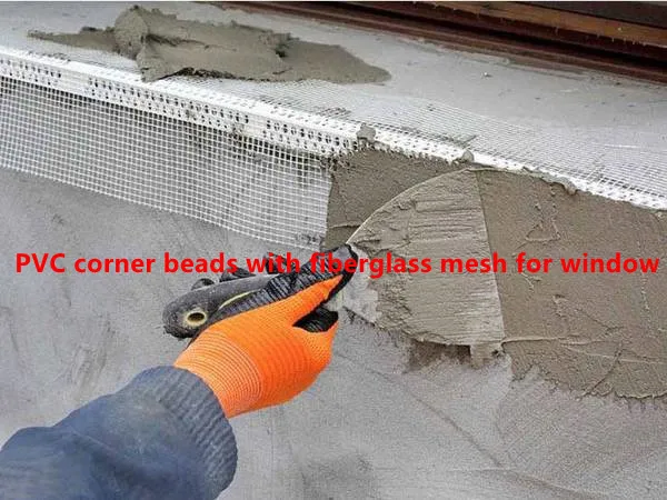 Pvc Angle Corner Bead With Fiberglass Mesh - Buy Fiberglass Mesh Corner ...