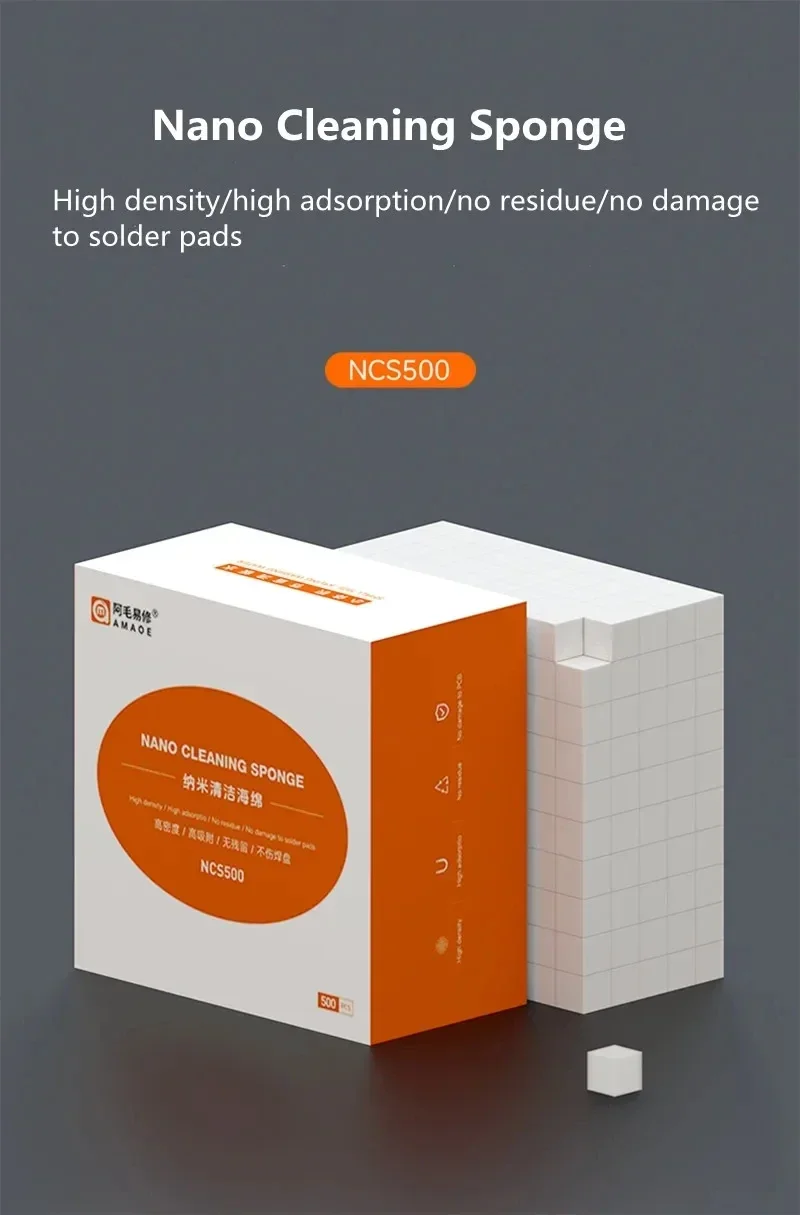 Amaoe NCS500 Nano Cleaning Sponge 500Pcs/Box for Mobile Phone ...