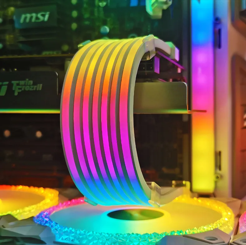 Pc Case Psu Extension Argb Cable Neon Color Line Argb Streamer ...