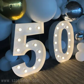 50th Birthday Party Decorations,Giant Led Light Up Marquee Numbers ...