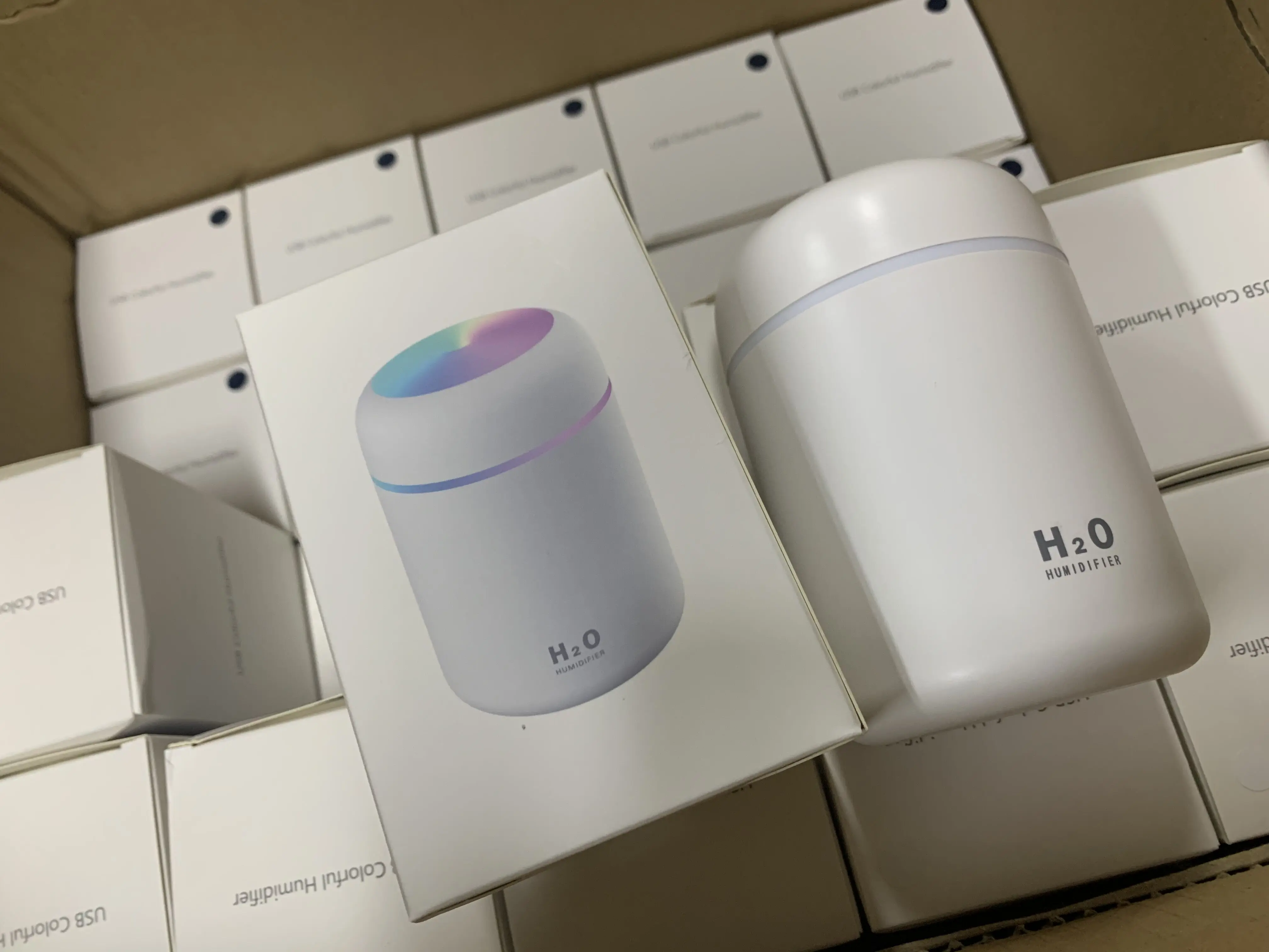 Mini Air Purifier H2o Portable Humidifier 300ml Essential Oil Diffuser ...