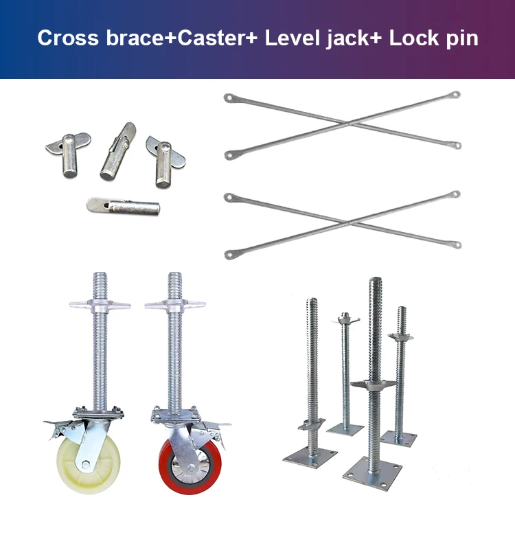 Pre-Galvanized Lightweight Steel Q235 Frame Scaffolding Cross Brace ...