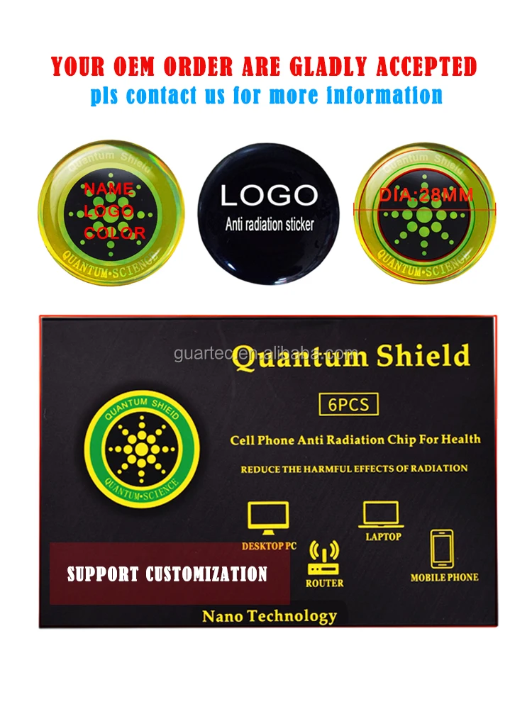 Quantum 5g Emf Protection Sticker Shield 24k Gold Radiation Reduce Chip ...