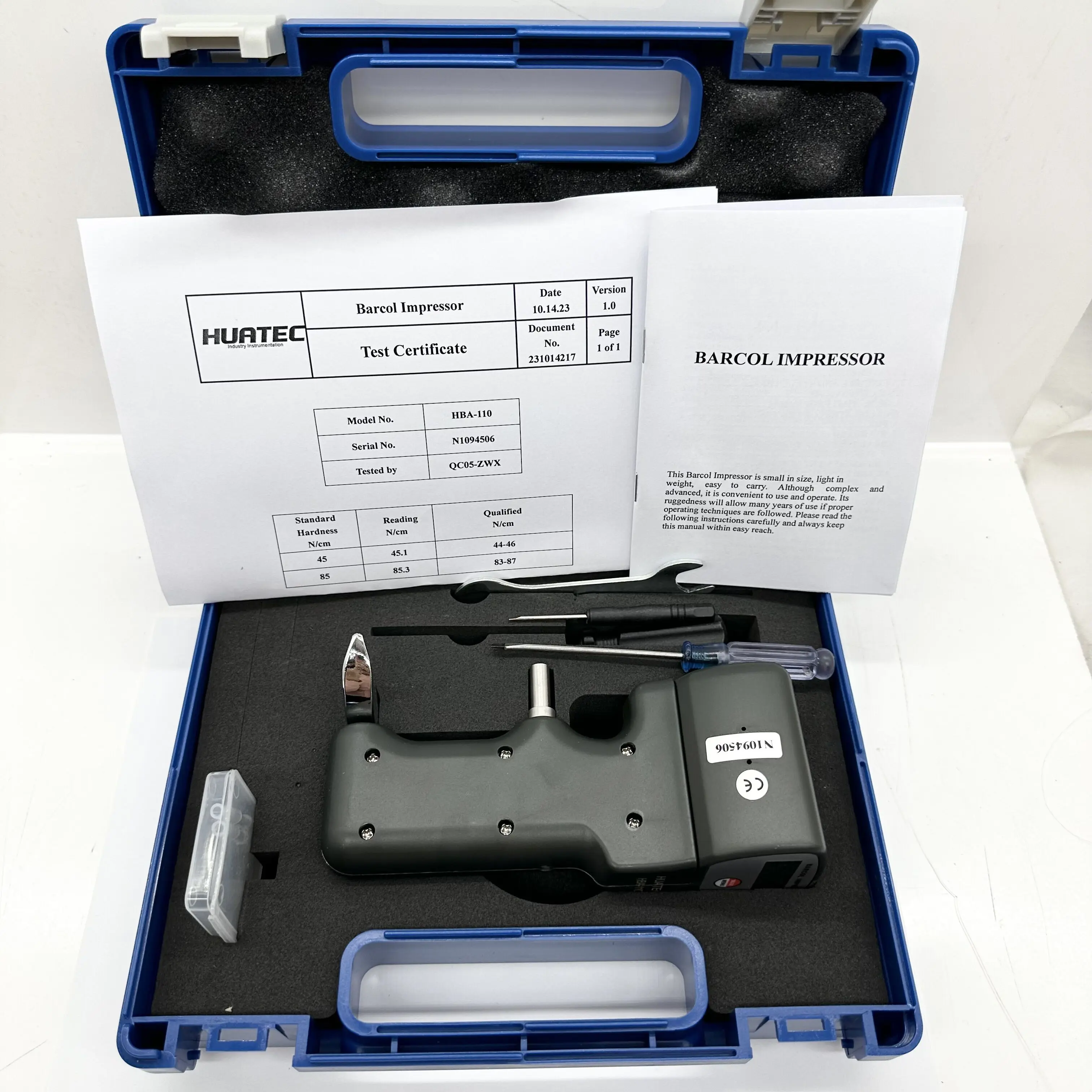 Portable Hardness Tester Barcol Hardness Tester Hba-110 - Buy Portable ...