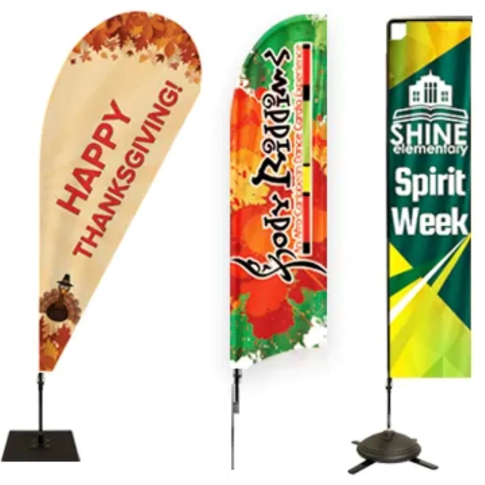Promotional Advertising Flags Swooper Tear Drop Sublimation Pole ...