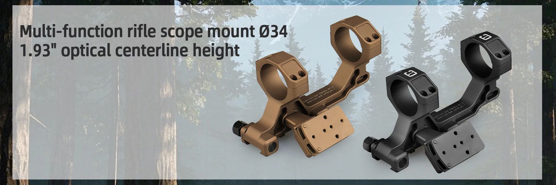 34mm Tube Metal Scope Mount Tactical Scope Ring Fit 21mm Hunting Scope ...