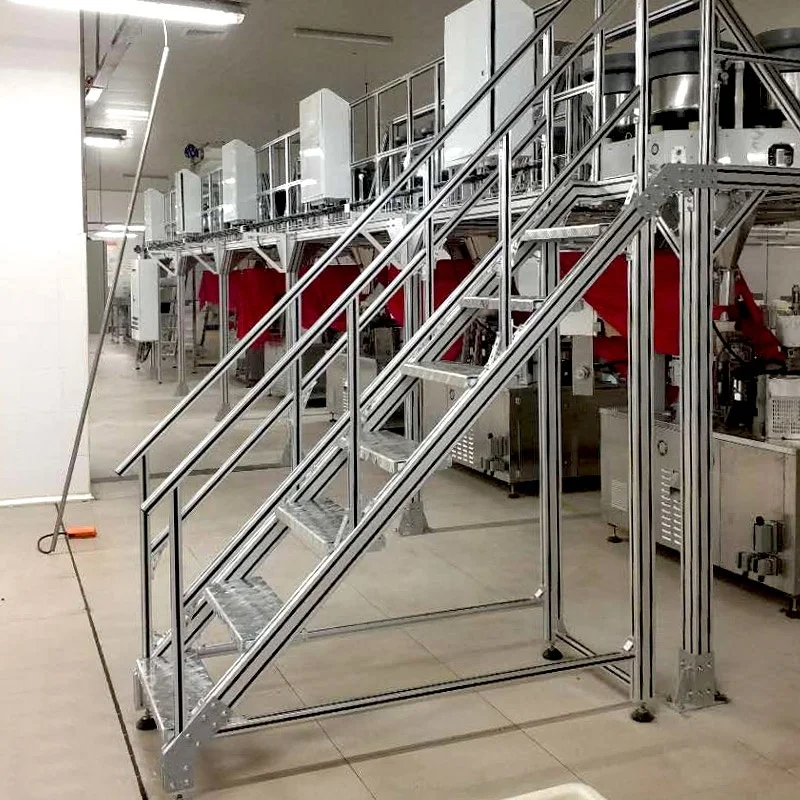 Langle Aluminum Profile Stairway Ladder - Industrial Platform