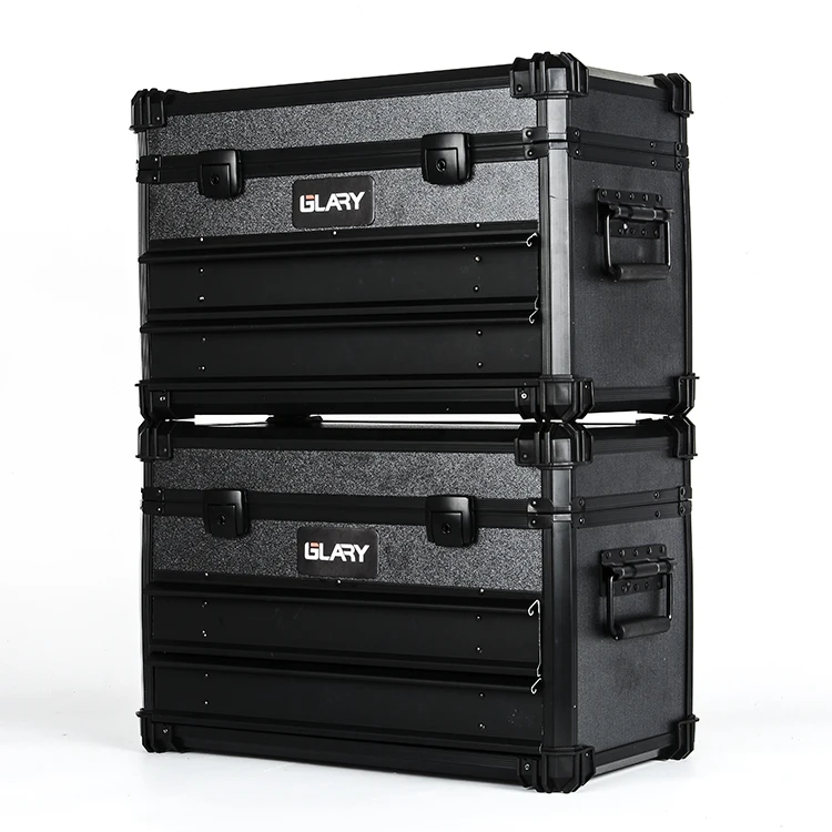 Glary Stackable Tool Case With Wheels Durable Aluminum Tool Box Case ...