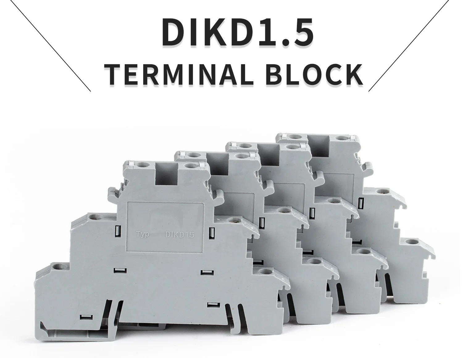 CHFRPU DIKD1.5 1.5mm2 Combined DIN Rail Screw Terminal Block Three ...
