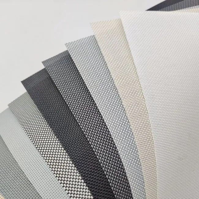 70% Pvc 30% Polyester Sunscreen Roller Blind Fabrics With High Quality ...