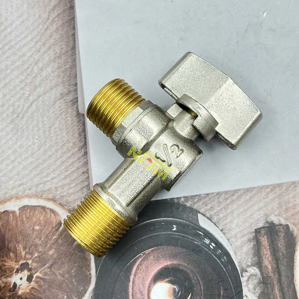 NFJM 1/2inch 3/4inch Full Copper Ball Core Large Flow Angle Valve Water ...