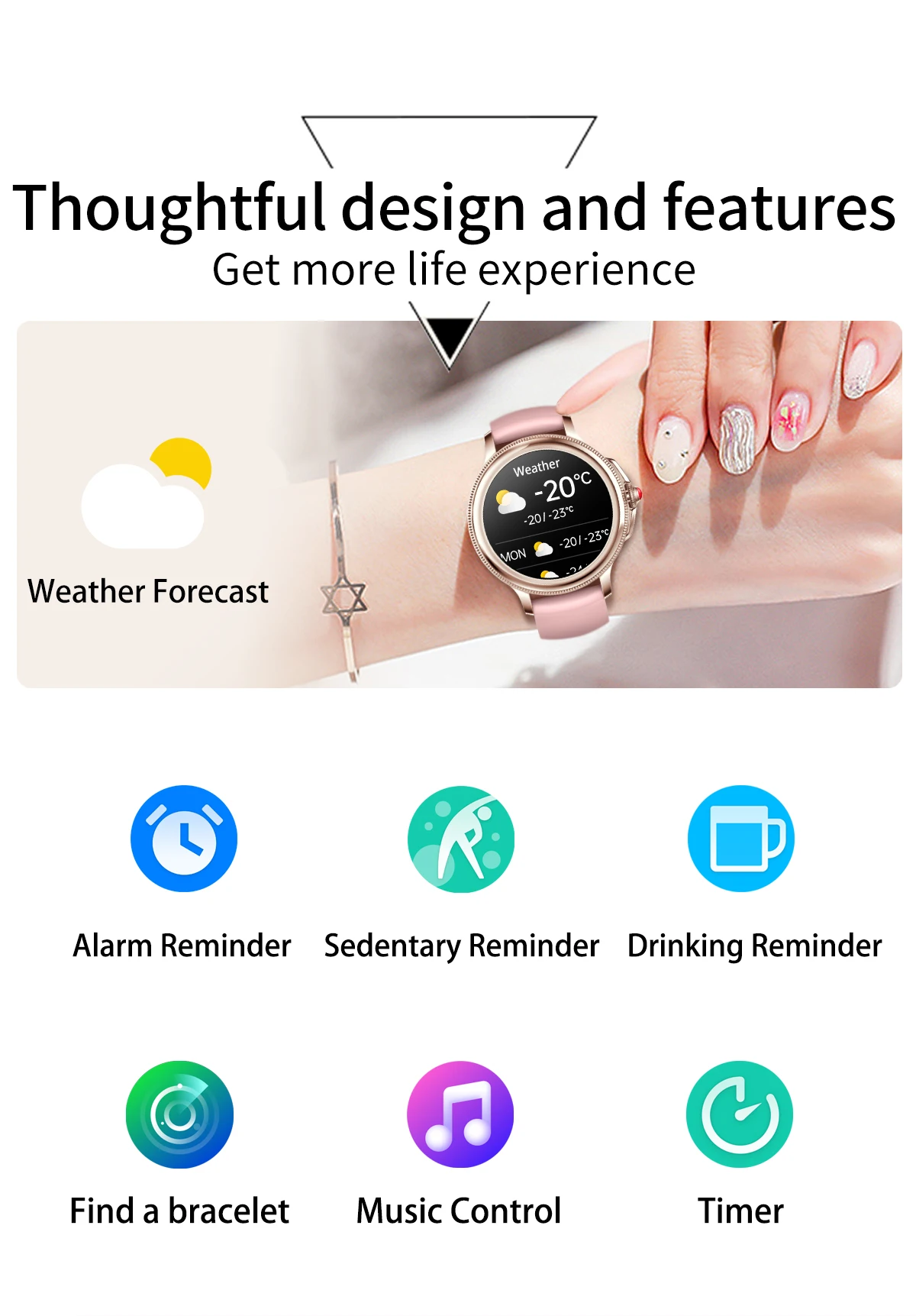 2023 Luxury Digital Time Smartwatch CF96 for Men & Women