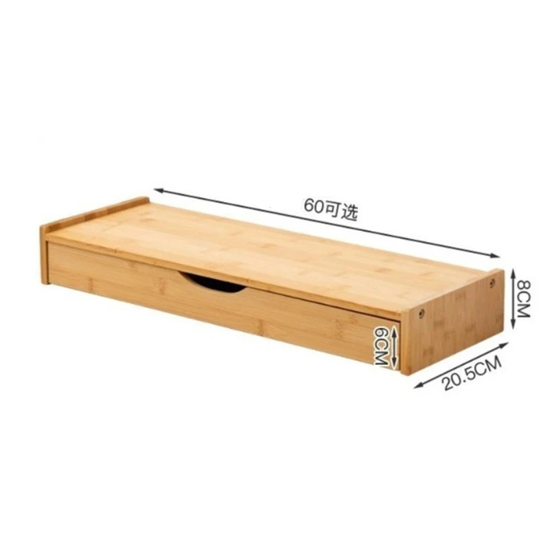 Bamboo Wood Computer Monitor Stand Practical Design Monitor Riser Stand ...