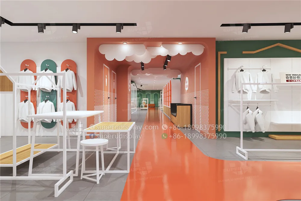 Kids Clothes Shop Design Department Shop Racks Baby Store Display Mall ...