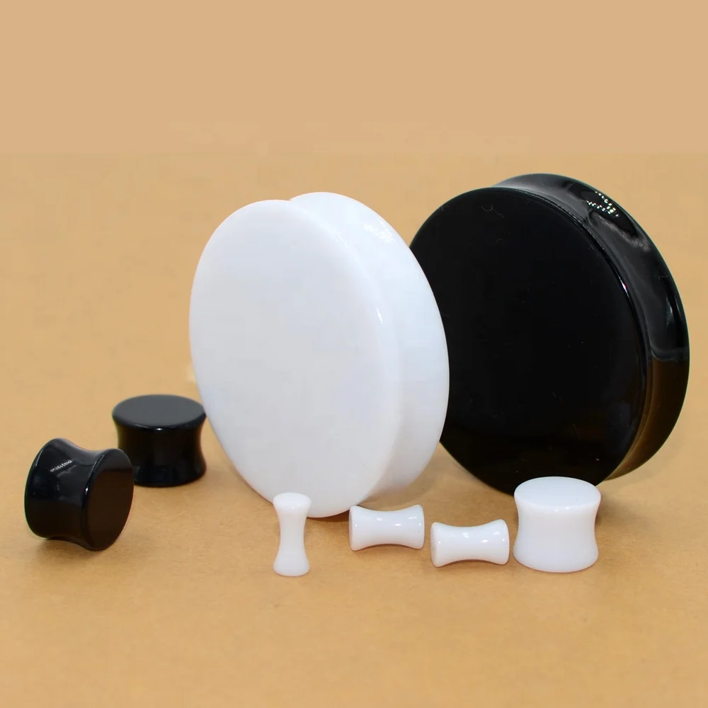 3mm-50mm Big Size Solid Acrylic Saddle Ear Plugs Expander Piercing ...