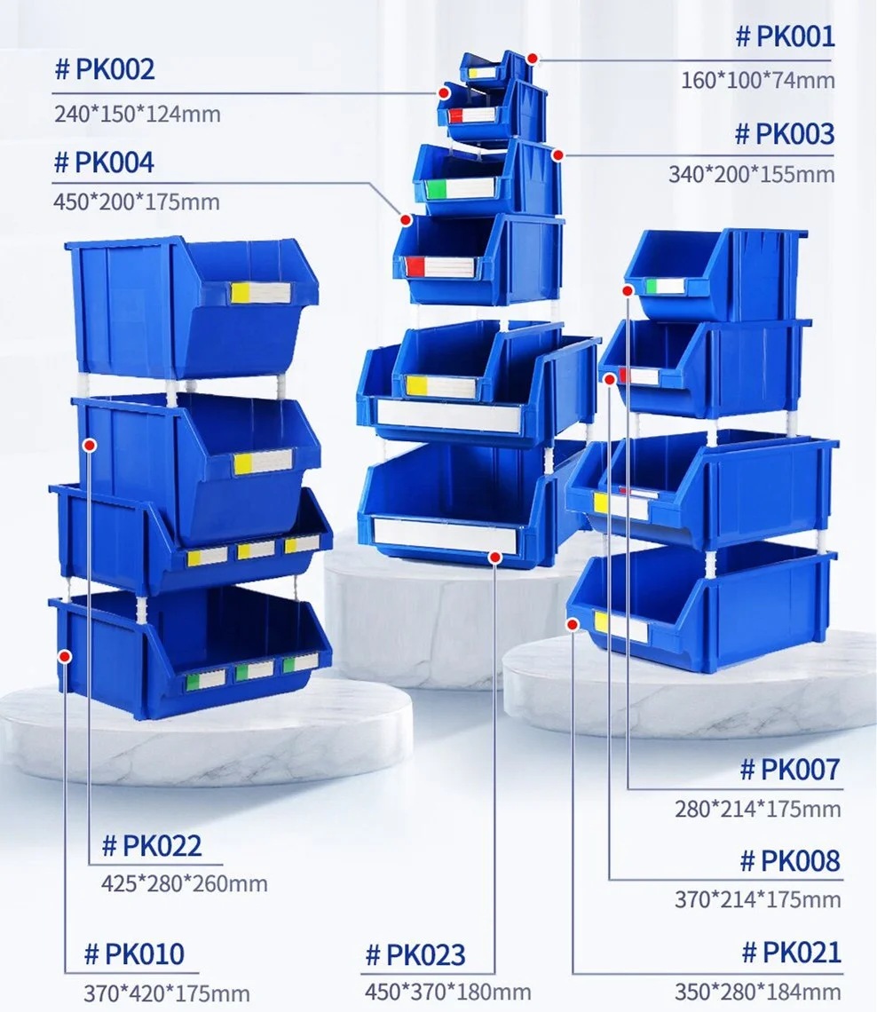Plastic Industrial Stackable Storage Bins for Small Parts