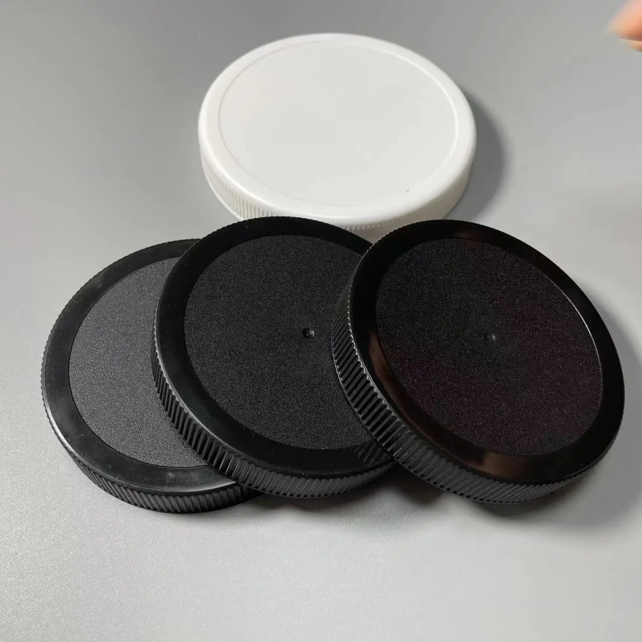 Cosmetic package PP white plastic bottle screw caps 73mm 89mm 110mm plastic screw top lid ...