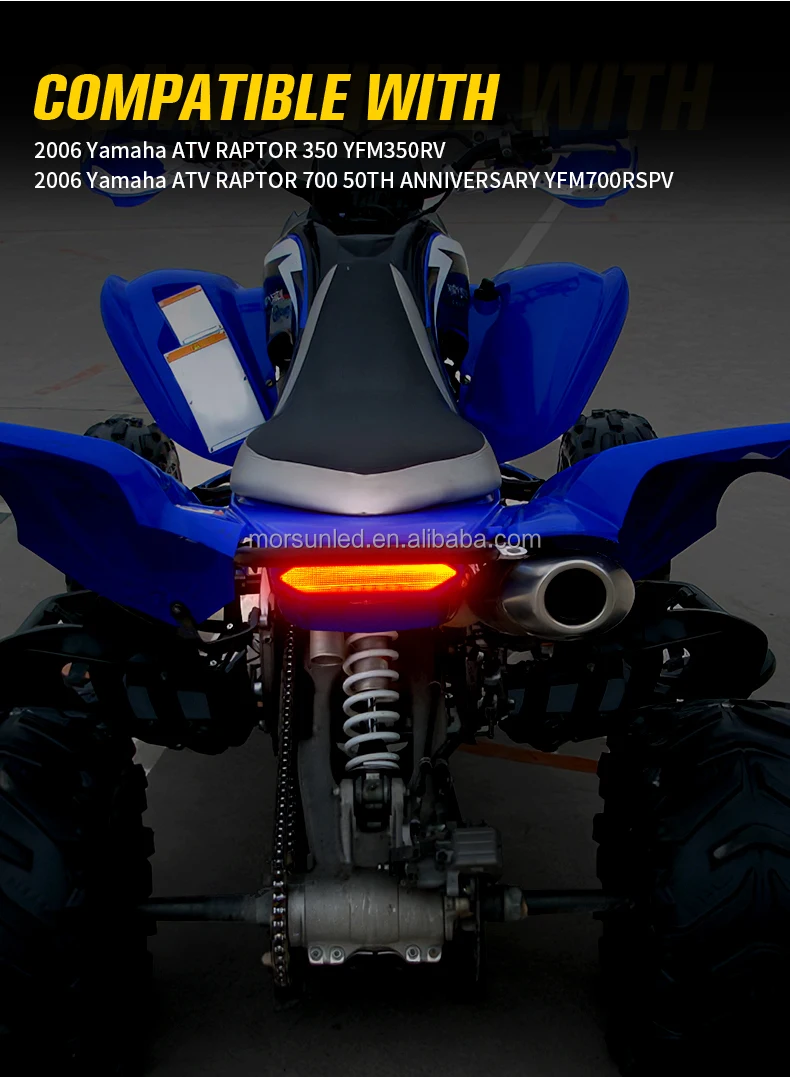 Morsun Atv Led Brake Light For Yamaha Raptor 350 700 Led Tail Light ...
