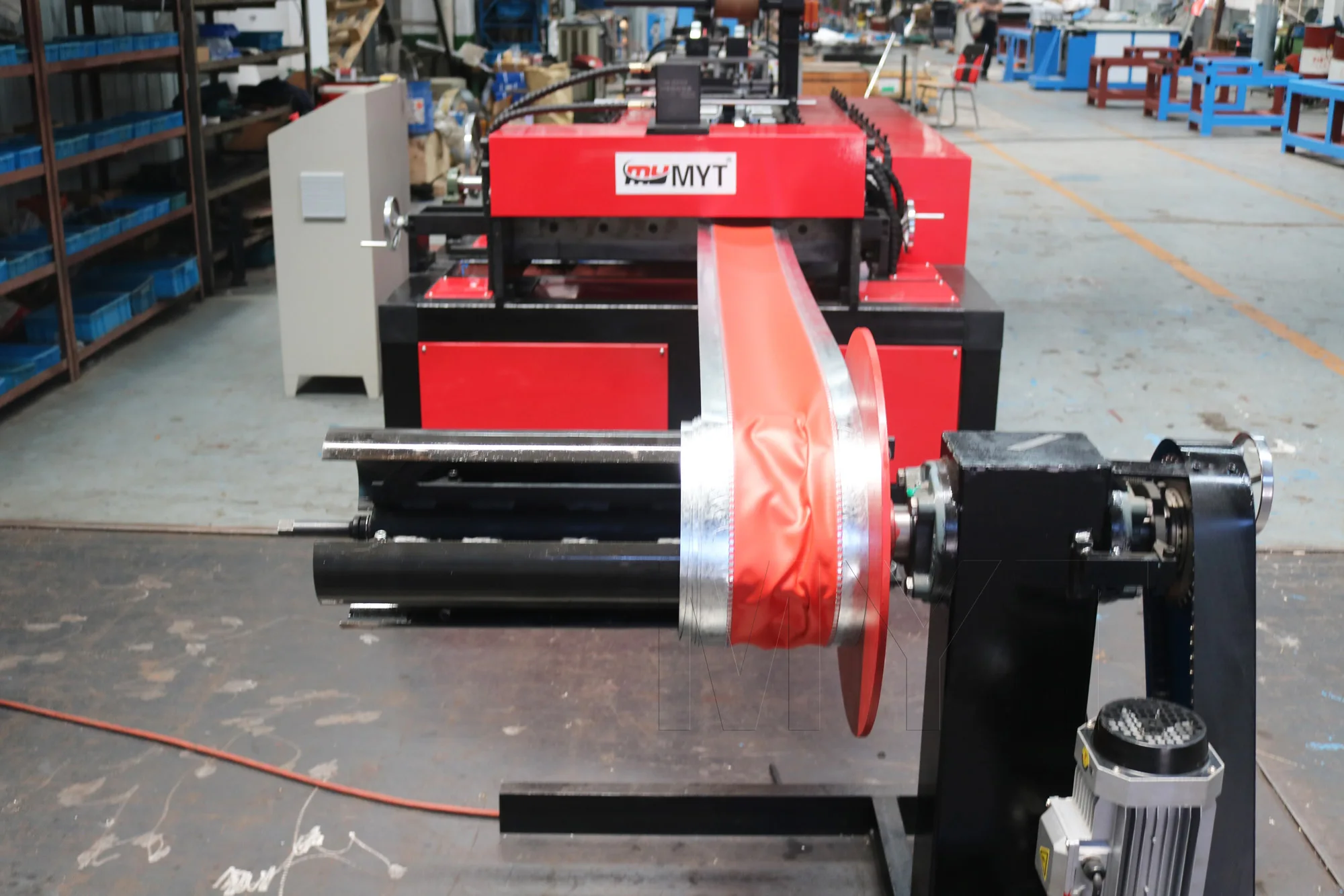 Industrial Flexible Duct Connector Forming Machine with Automatic Punching