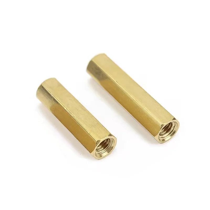M4 M5 M6 Threaded Insert Hex Thread Round Brass Hexagon Standoff Spacer ...