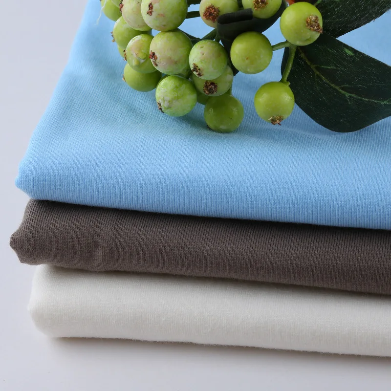 180gsm Combed Knitted 95% Cotton 5% Spandex Lycra Stretch Single Jersey ...
