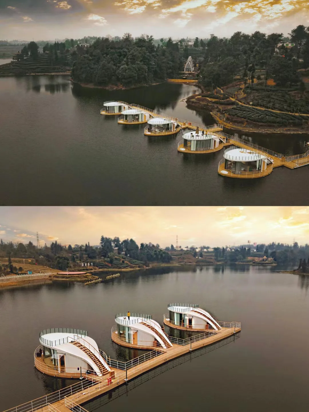 Luxury Floating Hotel Glamping Pod Prefabricated Luxury Container ...