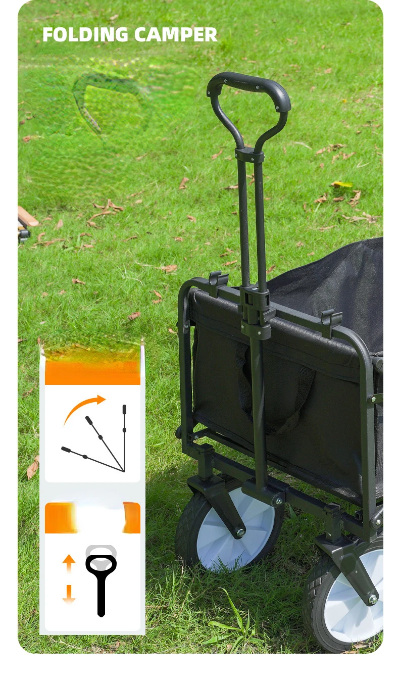 Outdoor Garden Park Utility Kids Wagon Portable Beach Trolley Cart ...