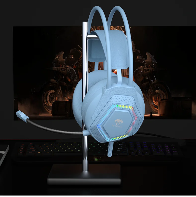 LEAVEN G70 PC Gaming Headset - 7.1 Audio with LED Lights