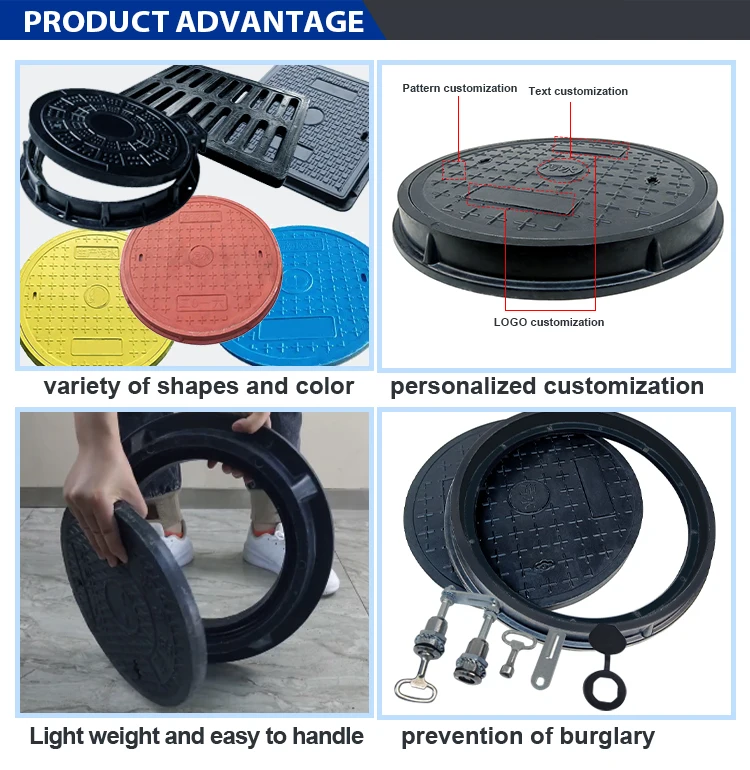 High Quality Waterproof Frp Manhole Cover Composite Resin Fiberglass ...