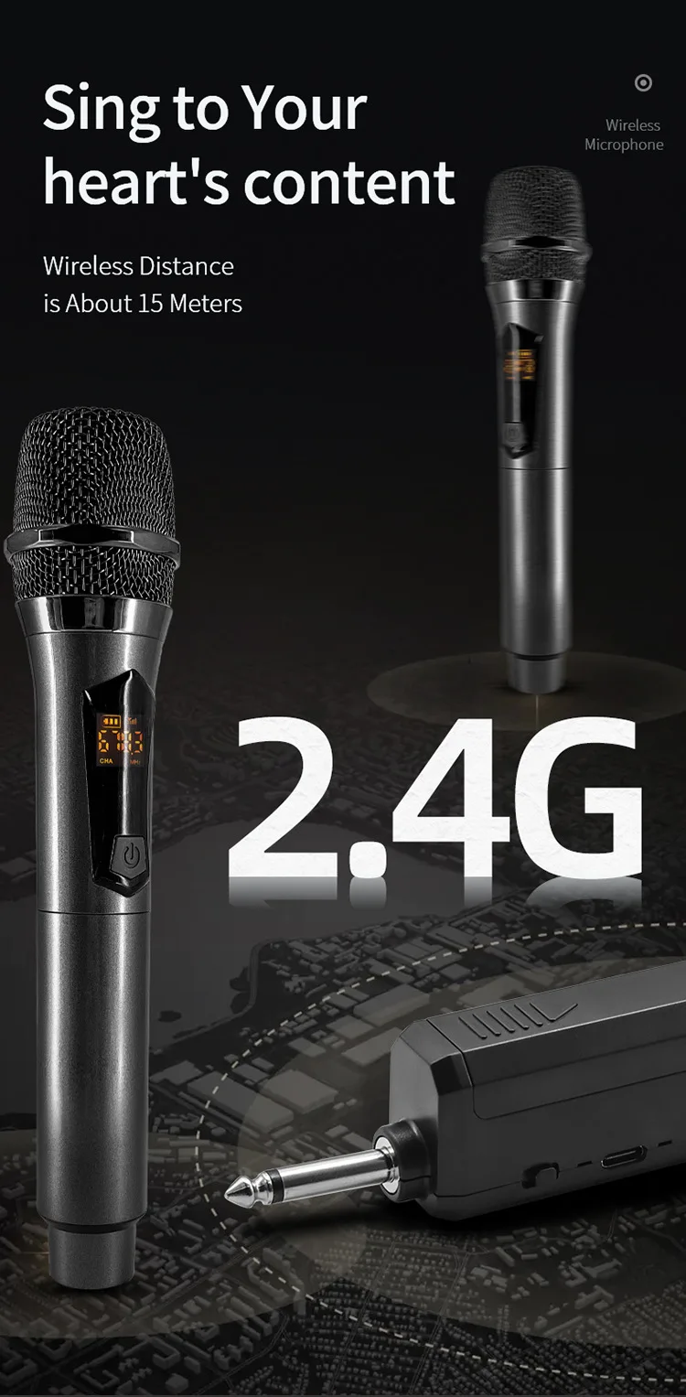 Isonger Karaoke Microphone - Portable, Wireless, and Dynamic