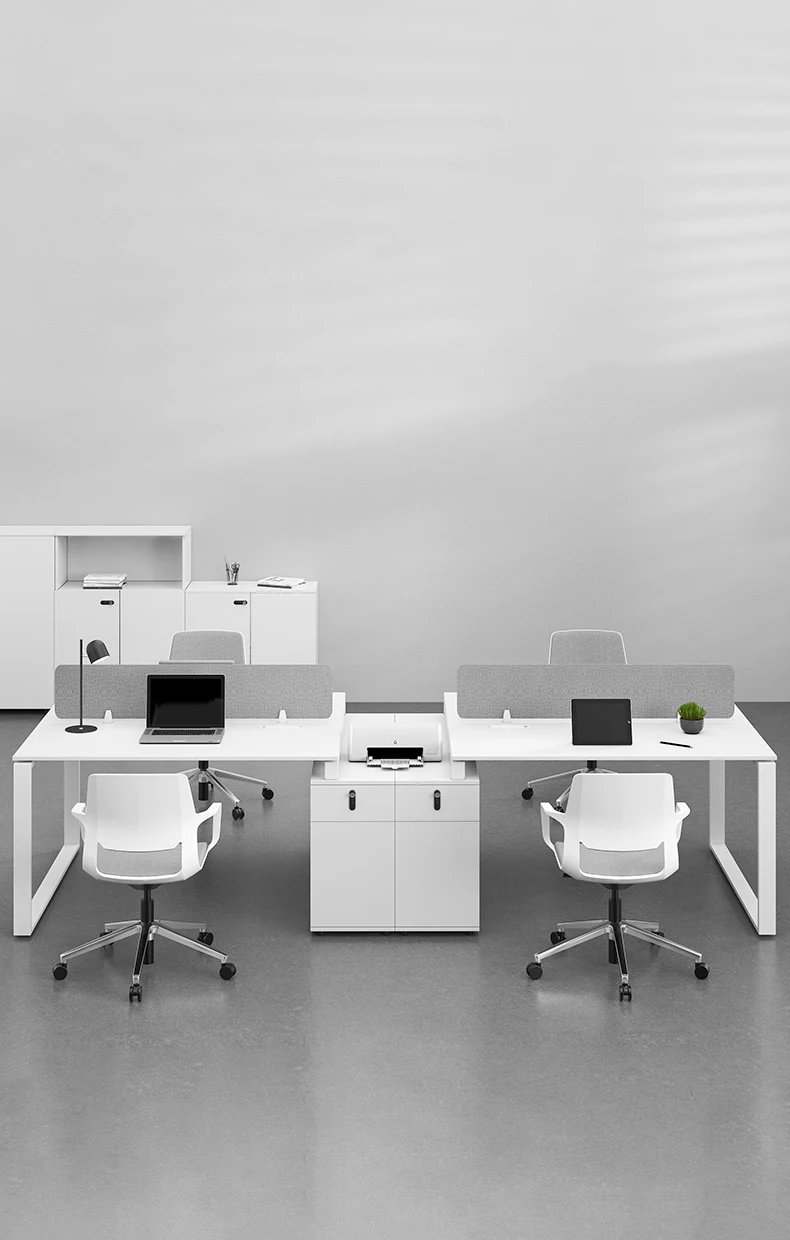 Modern Metal Frame Bench Desk Modular Office Workstation 2 4 6 Person ...
