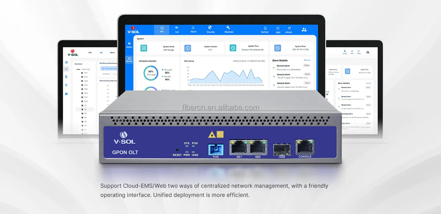 Vsol V1600GS 1 Port Gpon OLT - 128 User Support & 10GE Uplink