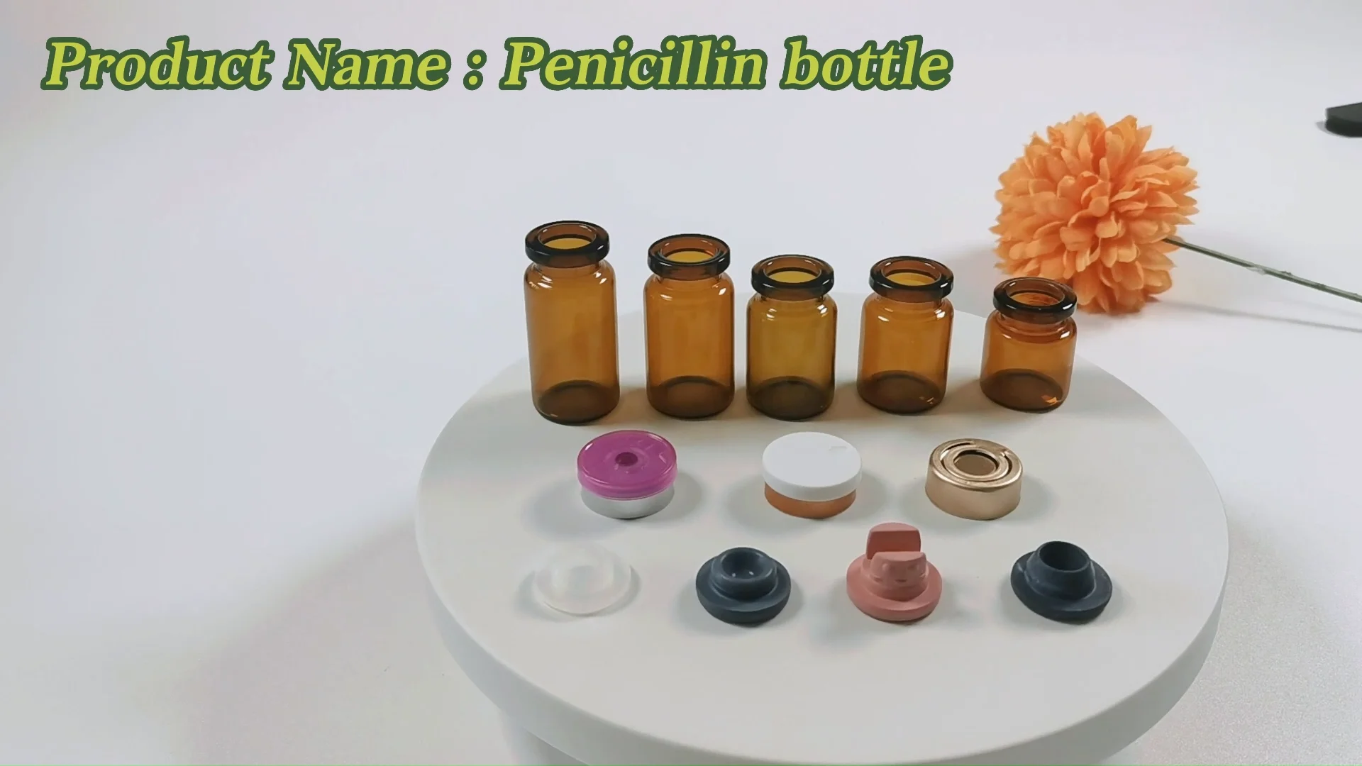 3ml 5ml 6ml 7ml 8ml Amber Empty Glass Container Penicillin Glass Vials ...