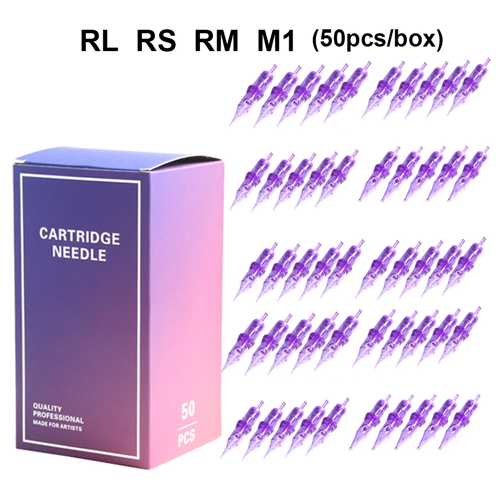 Mona 50pcs/box Disposable Tattoo Cartridges Needle Rl Rs Rm M1 0.3mm ...