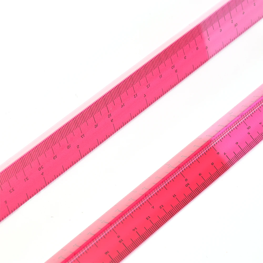 Acrylic Custom Paint Measuring Triangular Scale Flexible Ruler - Buy ...