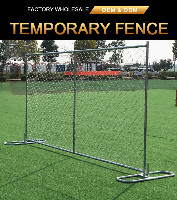 Customized 6x12ft Metal Chainlink Fence Panels Temporary Removable ...