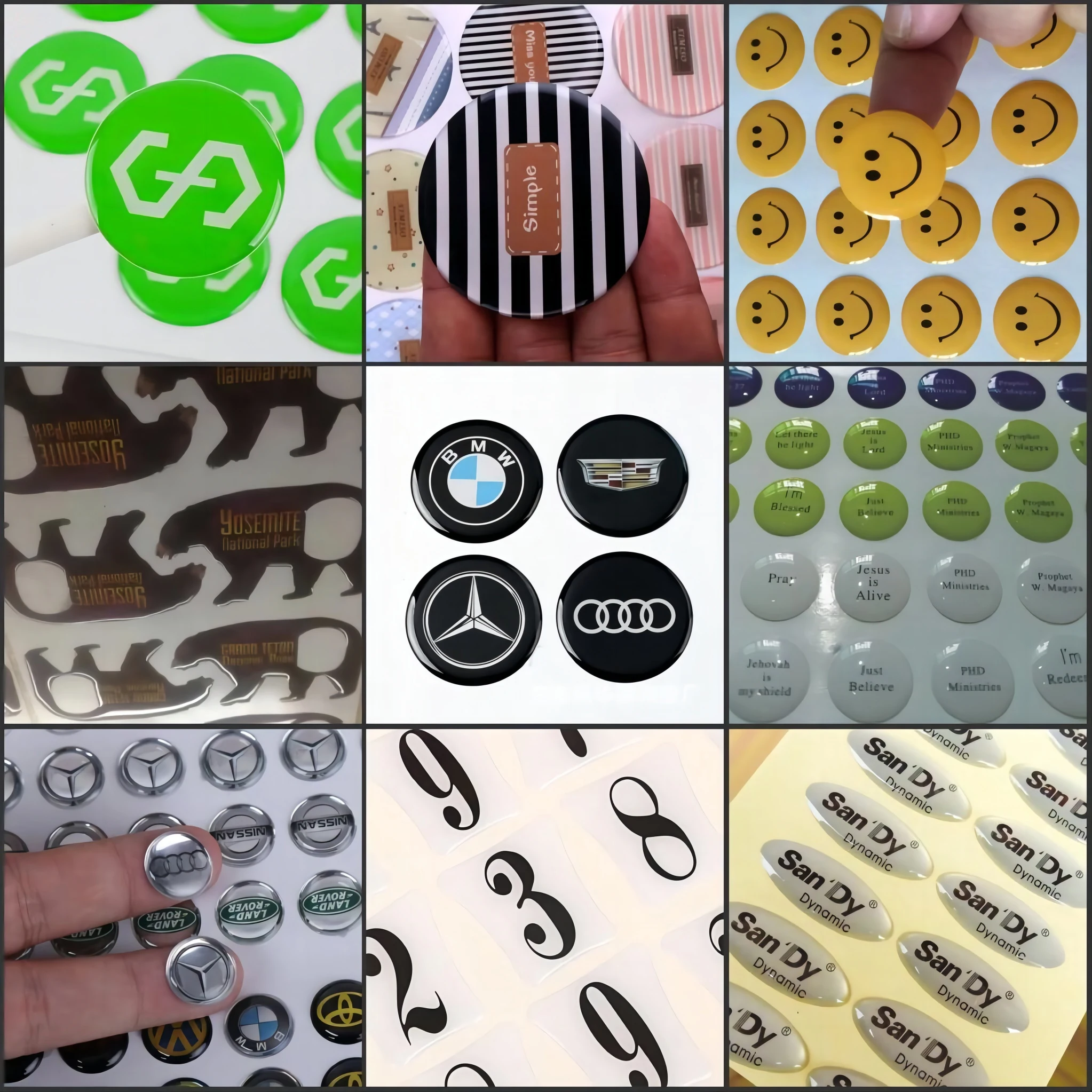 Benutzerdefinierte Oem-Logo-Aufkleber - Epoxy Resin Stickers