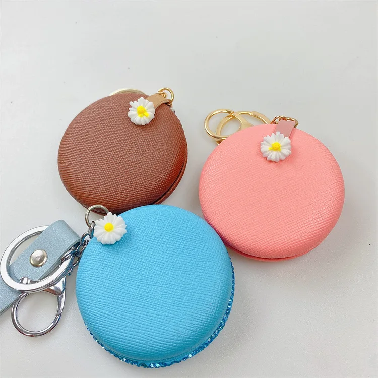 Hot Selling Kids Compact Hand Mirror Key Chain Leather Bag Pendant Mini ...